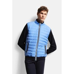 Bugatti Sweatjacke mit Quersteppung hellblau 3XL 3XL Baumwoll-Mix