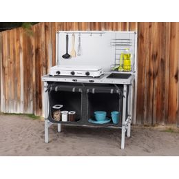 Campart Spülenschrank mobile Küchenbox mit Spüle Outdoor Küchenschrank faltbar Camper Küche