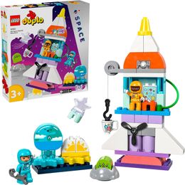 Lego Konstruktionsspielzeug DUPLO 3-in-1-Spaceshuttle für viele Abenteuer