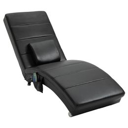 HOMCOM Massagesessel mit einem Taillenkissen schwarz 163 x 58 x 87 cm (LxBxH)