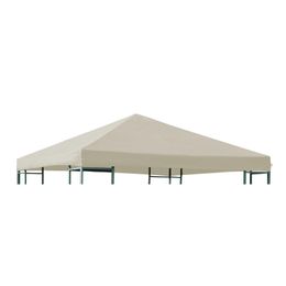 DEGAMO Ersatzdach f&uuml;r Metall- und Alupavillon 3x3 Meter ecru, wasserdicht PVC-beschichtet