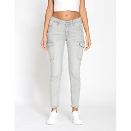 Cargojeans Gang "94AMELIE CARGO" Gr. 31, N-Gr, grau (lunar grey) Damen Jeans