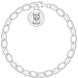 Charm-Armband Thomas Sabo "THOMAS x HARIBO Schmuck: Charm-Armband" Armbänder Gr. 19, Silber 925 (Sterlingsilber), silberfarben Damen Charm Armbänder