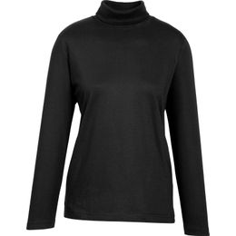 Damen Rollkragenshirt mit langen &Auml;rmeln schwarz, Gr&ouml;&szlig;e 38