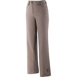 Damen Hose in weiter Form, b&uuml;gelfreie Koffer-Qualit&auml;t taupe, Gr&ouml;&szlig;e 44