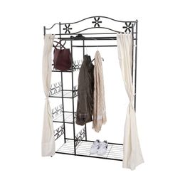 MCW Metall-Garderobe Bern, Garderobenständer Kleiderschrank Metallregal 172x100x43cm ~ mit Vorhang