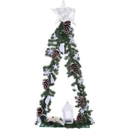 Dekobaum MyFlair MÖBEL & ACCESSOIRES Dekofiguren Gr. B/H: 20 cm x 127 cm, weiß Dekoweihnachtsbäume Weihnachtsdeko mit 70 warmweißen LED's, Höhe ca. 127 cm