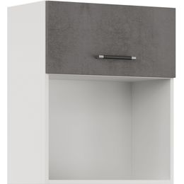 Klapphängeschrank IMPULS KÜCHEN ""Prag und Valencia", Breite/Höhe: 60/72,3 cm" Schränke Gr. B/H/T: 60 cm x 72,3 cm x 34,2 cm, grau (beton, optik schiefer dunkelgrau) Hängeschränke vormontiert, mit Soft-Close, Klapptür und offener Nische