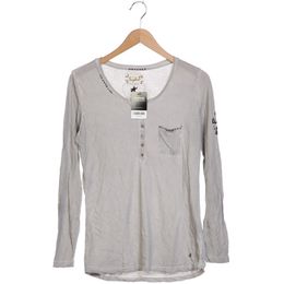 FROG BOX Frogbox Damen Langarmshirt, grau, Gr. 40