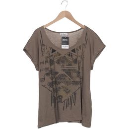 Ulla Popken Damen T-Shirt, braun, Gr. 42