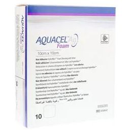 Aquacel Ag Foam nicht adhäsiv 10x10 cm V 10 St