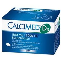 HERMES Arzneimittel Calcimed D3 500 mg/1000 I.E. Kautablette 120 St