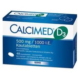 HERMES Arzneimittel Calcimed D3 500 mg/1000 I.E. Kautablette 48 St