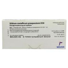 Weleda Stibium Metallicum Praeparatum D 30 Ampu 8X1 ml