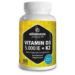 Vitamaze GmbH Vitamin D3 K2 5000 I.E./100 μg hochdosiert 180 St