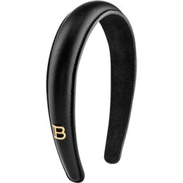 Balmain Hair Couture Accessoires Haarreifen Puffed Leather Headband Black