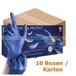 Ampri Nitrilhandschuhe Epiderm Protect metal blue L 100er Gr. 9, puderfrei, für sensible Haut, unsteril, 10 Boxen
