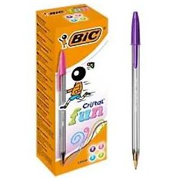 BIC Cristal Fun Kugelschreiber Farbig sortiert Breit 0.6 mm 20 St&uuml;ck
