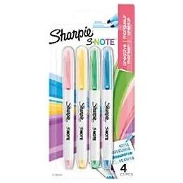 sharpie S-Note Textmarker Farbig sortiert Mittel Keilspitze - 4 Stück