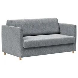 3-Sitzer INNOVATION LIVING TM "Olan Schlafsofa, innovativ und modern, kompakte Stellfläche" Sofas Gr. B/H/T: 159cm x 75cm x 91cm, grau leichtgängiger Ausklappmechanismus; schmale Armlehnen, Eichenfüße