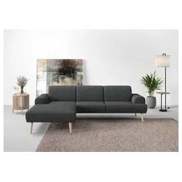 Ecksofa Andas "Swift L-Form", grau (anthrazit), B:292cm H:83cm T:176cm, 100% Polyester, Sofas, Federkern-Polsterung, B/T/H: 292/83/176 cm