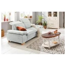 2,5-Sitzer Home Affaire "Bergamo" Sofas Gr. B/H/T: 215cm x 77cm x 90cm, Chenille, ohne Funktion, silberfarben (silber) mit Armlehn-und Rückenfunktion, Federkern