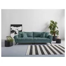 Big-Sofa Inosign "Lörby" Sofas Gr. B/H/T: 264cm x 90cm x 107cm, Luxus-Microfaser weich, Luxus Microfaser weich, blau (petrol) Belastbarkeit bis 140kg pro Sitzplatz, auch mit Aqua clean-Bezug