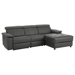 Ecksofa Home Affaire "Binado, L-Form" Sofas Gr. B/T: 252cm x 164cm, Kunstleder, Recamiere rechts, mit manueller Relaxfunktion-ohne USB-Anschluß, grau mit manueller oder elektrischer Relaxfunktion USB-Anschluss