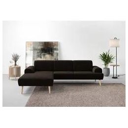 Ecksofa Andas "Swift L-Form" Sofas Gr. B/H/T: 292cm x 83cm x 176cm, Microfaser PRIMABELLE, Recamiere links, braun Federkern-Polsterung, BTH: 29283176 cm