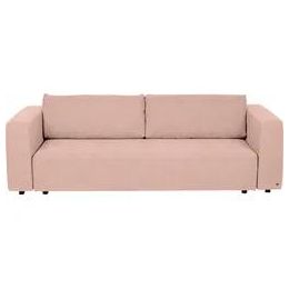 Schlafsofa Tom Tailor HOME "HEAVEN STYLE SLEEP" Sofas Gr. B/H/T: 244cm x 85cm x 112cm, Struktur grob TCU, mit Bettfunktion-mit Bettkasten, rosa (light rose tcu 27) aus der COLORS COLLECTION, inklusive Bettfunktion & Bettkasten