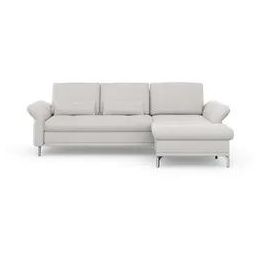 Ecksofa Inosign "Palm Beach L-Form" Sofas Gr. B/H/T: 269cm x 89cm x 175cm, Olympia EASY CLEAN, mega-Recamiere rechts, mit Sitztiefenverstellung-ohne Bettfunktion-ohne Bettkasten-ohne Armteilverstellung, silberfarben (silber) Federkern, mit Sitztiefenverstellung, wahlweise Bettfunktion