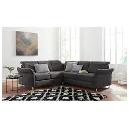 Sit & More Ecksofa SIT & MORE "Darwin L-Form" Sofas Gr. B/H/T: 249cm x 83cm x 229cm, Luxus-Microfaser Euphoria, langer Schenkel rechts, ohne Kopfteilverstellung-ohne Bettfunktion-ohne Schubladenstauraum, grau (fango) inklusive Federkern, wahlweise mit Kopfteilverstellung, Bettfunktion