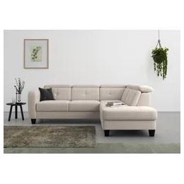 Sit & More Ecksofa SIT & MORE "Belluci L-Form" Sofas Gr. B/H/T: 249cm x 85cm x 195cm, Luxus-Microfaser Euphoria, Ottomane rechts, ohne Bettfunktion-ohne Bettkasten, grau (elephant) inklusive Federkern, wahlweise mit Bettfunktion und Bettkasten