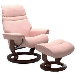 Relaxsessel stressless "Sunrise", pink (light pink q2 faron), B:79cm H:103cm T:73cm, Leder BATICK: BATICK ist ein leicht korrigiertes, durchgefärbtes und genarbtes Möbelleder, bei dem die meisten Unebenheiten und Spuren in der Regel entfernt wurden., Leder PALOMA: PALOMA ist ein durchgefärbtes Semianilin-Möbelleder mit natürlicher Narbung., ROHLEDER Stoff Q2 FARON: Ein fester zuverlässiger Bouclu0