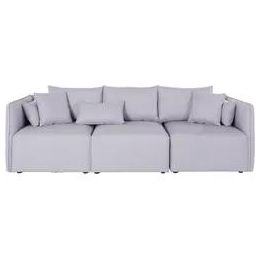 3-Sitzer Andas "Nöre" Sofas Gr. B/H/T: 262cm x 74cm x 90cm, Webstoff, grau (hellgrau) 3 Teile, in vielen Bezugsqualitäten und Farben s. auch "Nöre"