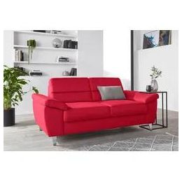 Sit & More 2,5-Sitzer SIT & MORE "Sorano" Sofas Gr. B/H/T: 188cm x 88cm x 91cm, Flachgewebe, rot Breite 188 cm