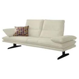 2,5-Sitzer W.Schillig "broadway" Sofas Gr. B/H/T: 236cm x 94cm x 96cm, Stoff S37, Longchair links, mit Sitztiefenverstellung-mit Kopfteilverstellung-ohne Seitenteilverstellung, beige (sahara s37) Sitztiefenverstellung, Kopfteil- & Seitenteilverstellung, Breite 216cm