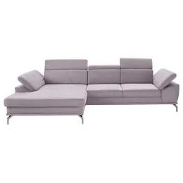 Sit & More Ecksofa SIT&MORE "Scorpio L-Form" Sofas Gr. B/H/T: 311 cm x 85 cm x 181 cm, Luxus-Microfaser ALTARA NUBUCK, mega-Recamiere links, mit Sitztiefenverstellung-mit Kopfteilverstellung-mit Armlehnenverstellung, grau inklusive Sitztiefenverstellung, wahlweise mit Kopfverstellung