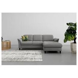 Sit & More Ecksofa SIT&MORE "Maggiore L-Form" Sofas Gr. B/H/T: 258 cm x 88 cm x 173 cm, Soft clean, mega-Recamiere rechts, ohne Kopfteilverstellung-ohne Bettfunktion-ohne Bettkasten-Fussfarbe: schwarz matt, grau wahlweise mit Kopfteilverstellung, Bettfunktion und Bettkasten