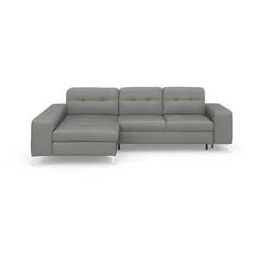 Sit & More Ecksofa SIT & MORE "Baviene L-Form" Sofas Gr. B/H/T: 286cm x 92cm x 176cm, Luxus-Microfaser Euphoria, Recamiere links, ohne Bettfunktion-ohne Bettkasten, grau inklusive Sitztiefenverstellung und Federkern, wahlweise Bettfunktion