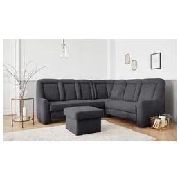 Sit & More Ecksofa SIT & MORE "Melissa L-Form" Sofas Gr. B/H/T: 257cm x 107cm x 217cm, Soft clean, langer Schenkel links, ohne Bettfunktion-ohne Schubkasten, grau (dunkelgrau) klassisches Polsterprogramm, wahlweise Bettfunktion und Schubkasten