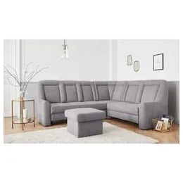 Sit & More Ecksofa SIT & MORE "Melissa L-Form" Sofas Gr. B/T: 257cm x 217cm, Luxus-Microfaser Euphoria, langer Schenkel links, mit Bettfunktion-mit Schubkasten, grau klassisches Polsterprogramm, wahlweise Bettfunktion und Schubkasten