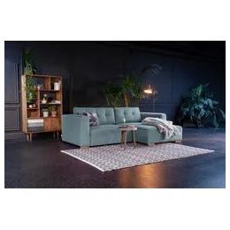 Ecksofa Tom Tailor HOME "HEAVEN CHIC S" Sofas Gr. B/H/T: 242cm x 85cm x 162cm, Struktur grob TCU, Recamiere rechts, ohne Bettfunktion-ohne Bettkasten, blau (fresh blue tcu 6) aus der COLORS COLLECTION, wahlweise mit Bettfunktion & Bettkasten