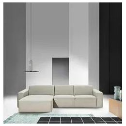 Ecksofa BETYPE "Be True, L-Form" Sofas Gr. B/H/T: 304cm x 70cm x 156cm, Struktur, Longchair links, 304x70x156, beige (sand) mit zeitlosem Design und tiefer Sitzfläche