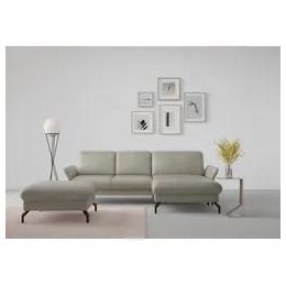 Sit & More Ecksofa SIT & MORE "Fashion L-Form", grau (hellgrau), B:253cm H:84cm T:165cm, Sofas, wahlweise mit Kopfteilverstellung und Vorziehsitz, motorisch