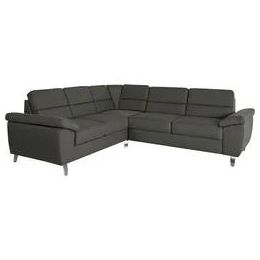 Sit & More Ecksofa SIT & MORE "Sorano L-Form" Sofas Gr. B/H/T: 249cm x 88cm x 229cm, Struktur fein, langer Schenkel rechts, ohne Funktion, grau (anthrazit) wahlweise mit Bett- und Relaxfunktion, inkl. Bettkasten