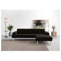 Ecksofa Andas "Swift L-Form" Sofas Gr. B/H/T: 292cm x 83cm x 176cm, Microfaser PRIMABELLE, Recamiere rechts, braun Federkern-Polsterung, BTH: 29283176 cm