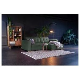 Ecksofa Tom Tailor HOME "HEAVEN CHIC S" Sofas Gr. B/H/T: 242cm x 85cm x 162cm, Struktur grob TCU, Recamiere rechts, mit Bettfunktion-mit Bettkasten, grün (green forest tcu 33) aus der COLORS COLLECTION, wahlweise mit Bettfunktion & Bettkasten