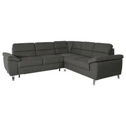 Sit & More Ecksofa SIT & MORE "Sorano L-Form" Sofas Gr. B/H/T: 249cm x 88cm x 229cm, Struktur fein, langer Schenkel links, mit Bettfunktion-ohne Bettkasten, grau (anthrazit) wahlweise mit Bett- und Relaxfunktion, inkl. Bettkasten