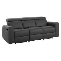 3-Sitzer Home Affaire "Sentrano" Sofas Gr. B/H/T: 209cm x 82cm x 98cm, Kunstleder, manuelle Relaxfunktion-ohne USB-Anschluss, grau auch mit elektrischer Funktion USB-Anschluß, in 4 Bezugsvarianten